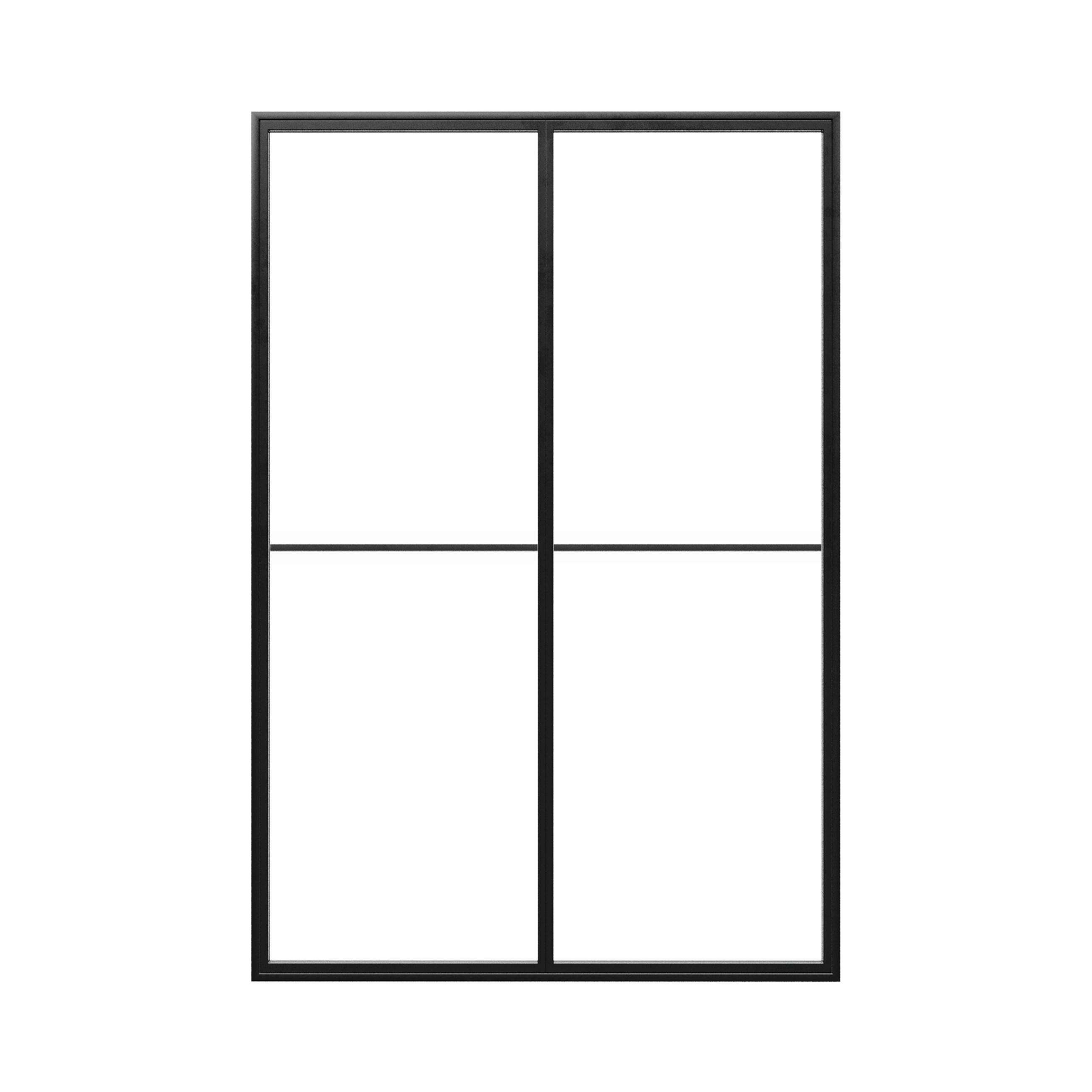 Black Frame Steel Metal Picture Window