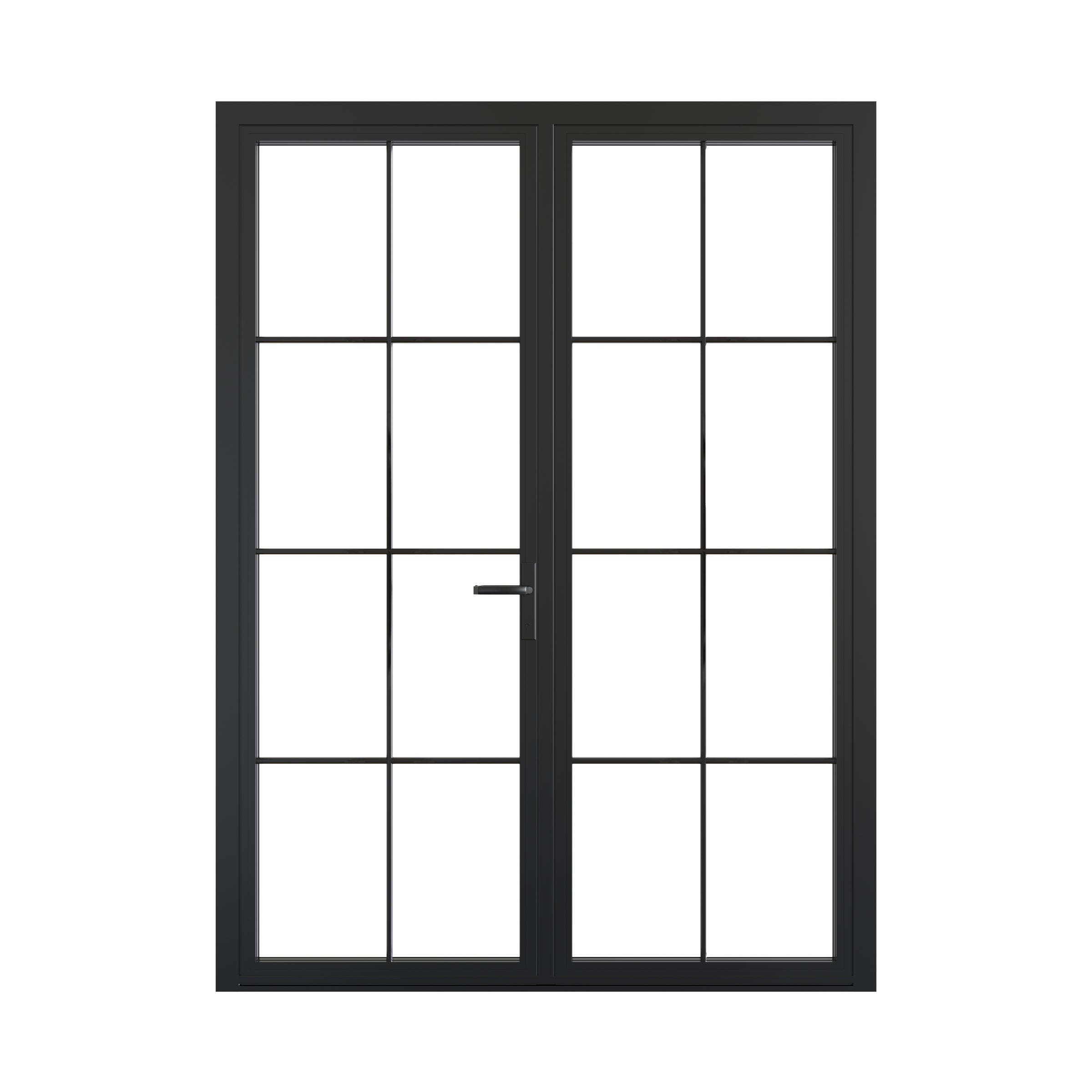 All-Glass Aluminum Metal French Doors