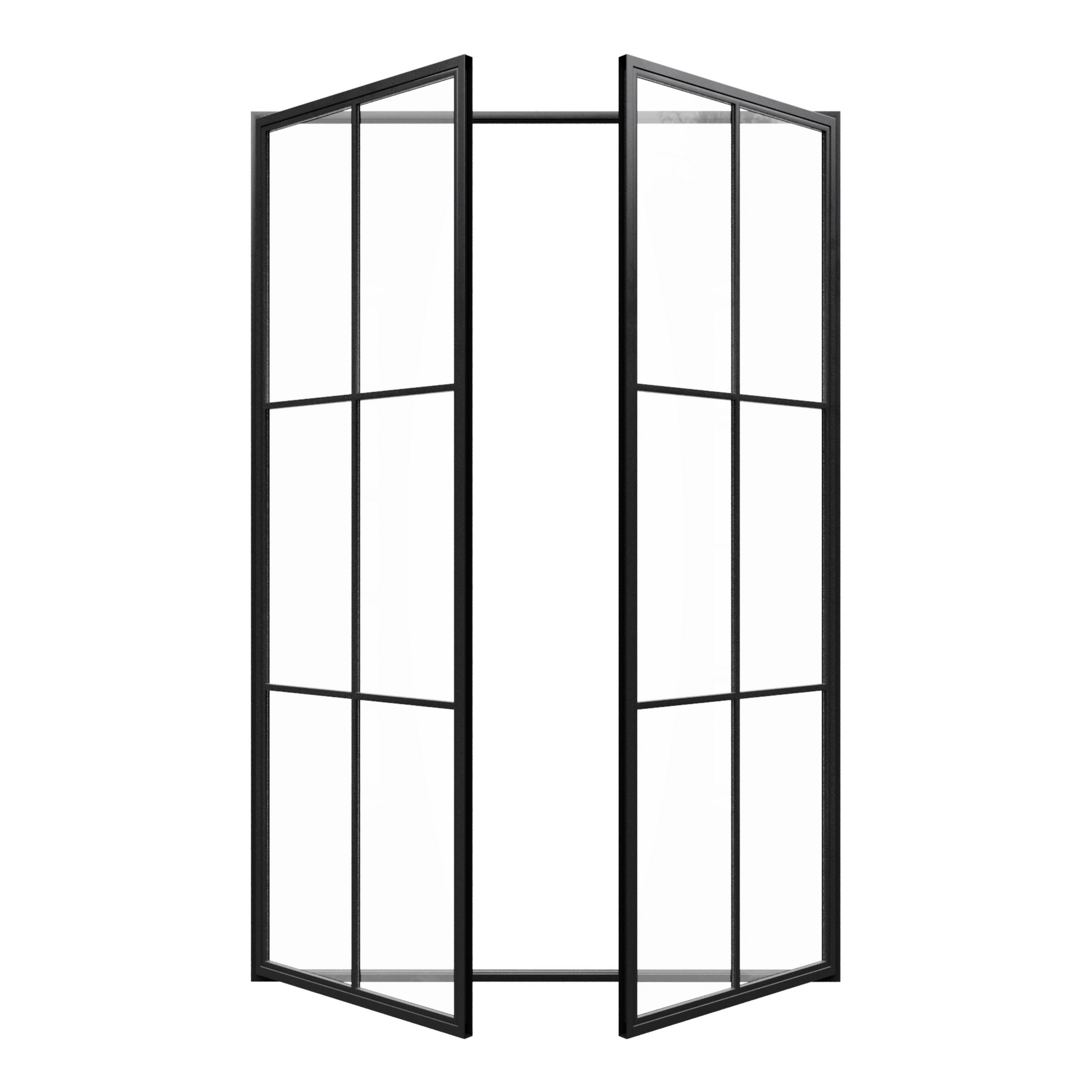 Black Frame Steel Metal Picture Window