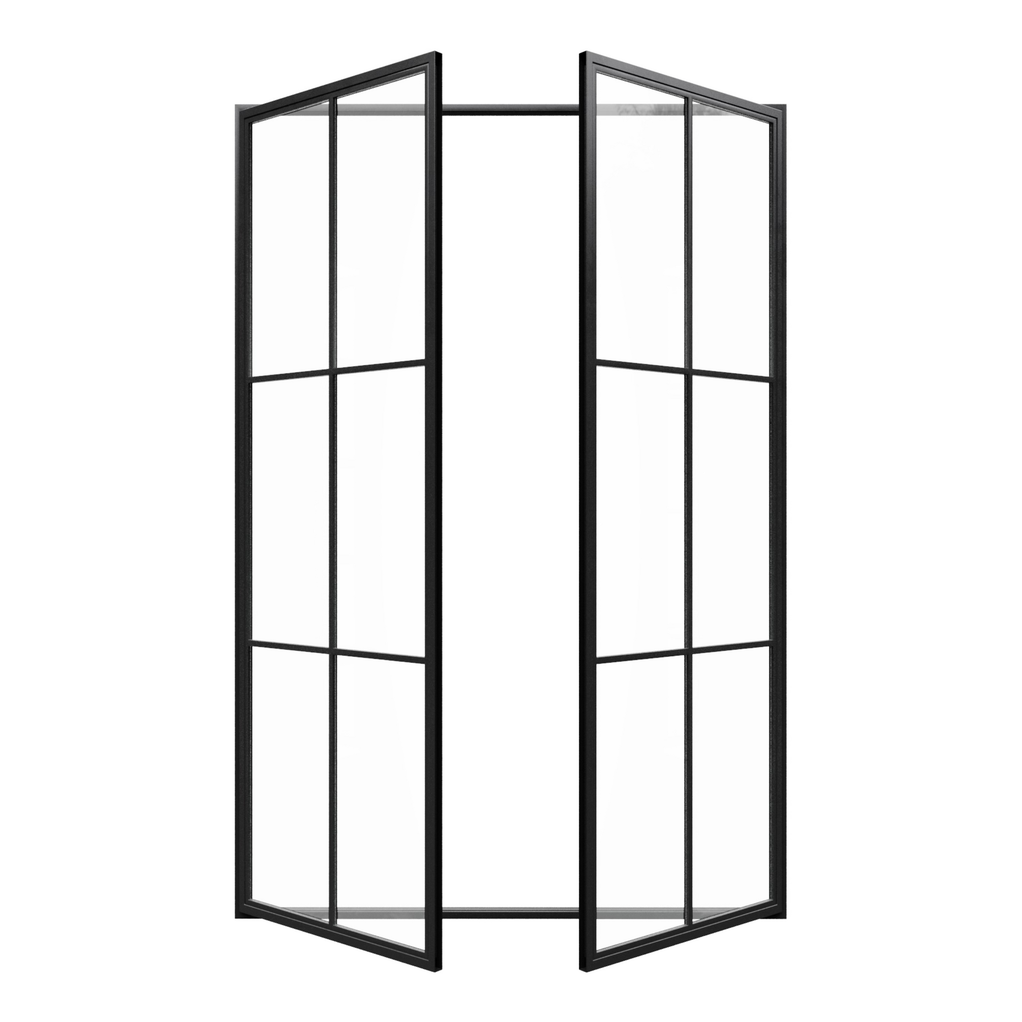Black Frame Steel Metal Picture Window