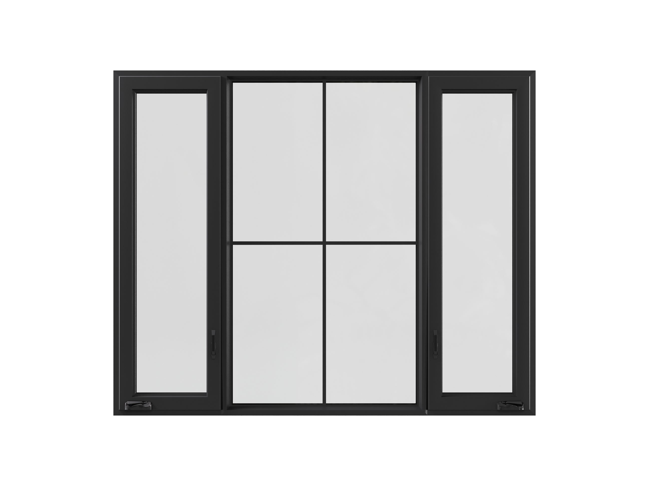Black Frame Steel Metal Picture Window