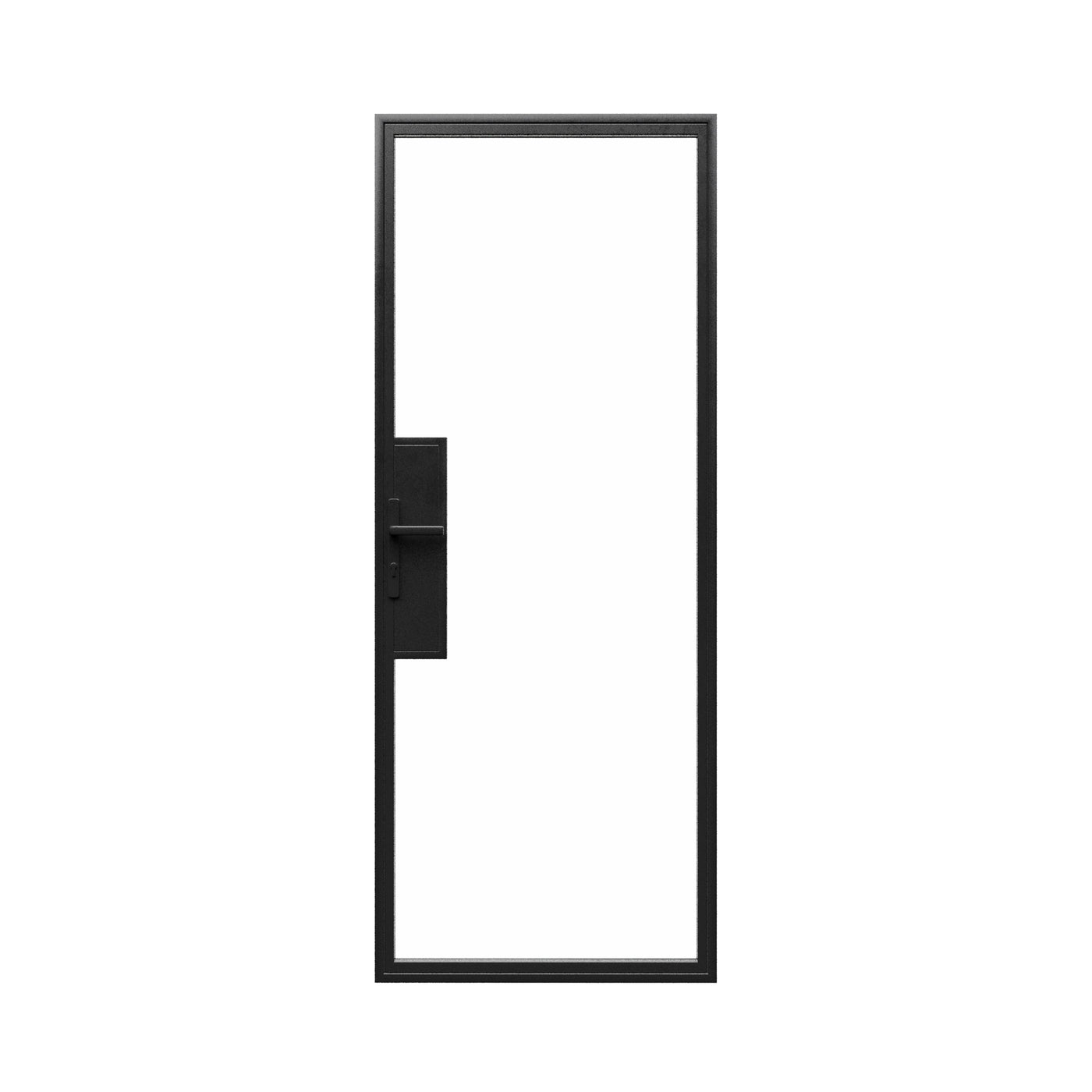 Solid Steel Glass Entry Door - Fully Customizable